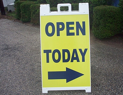 We're Open Signs - Now Serving Take-Out Signs | Houston Sign